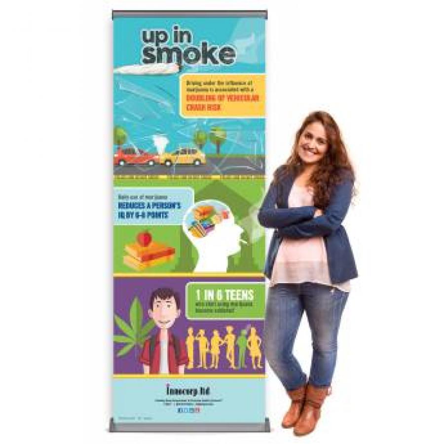 Marijuana Up In Smoke Floor Banner | Drug Education Products